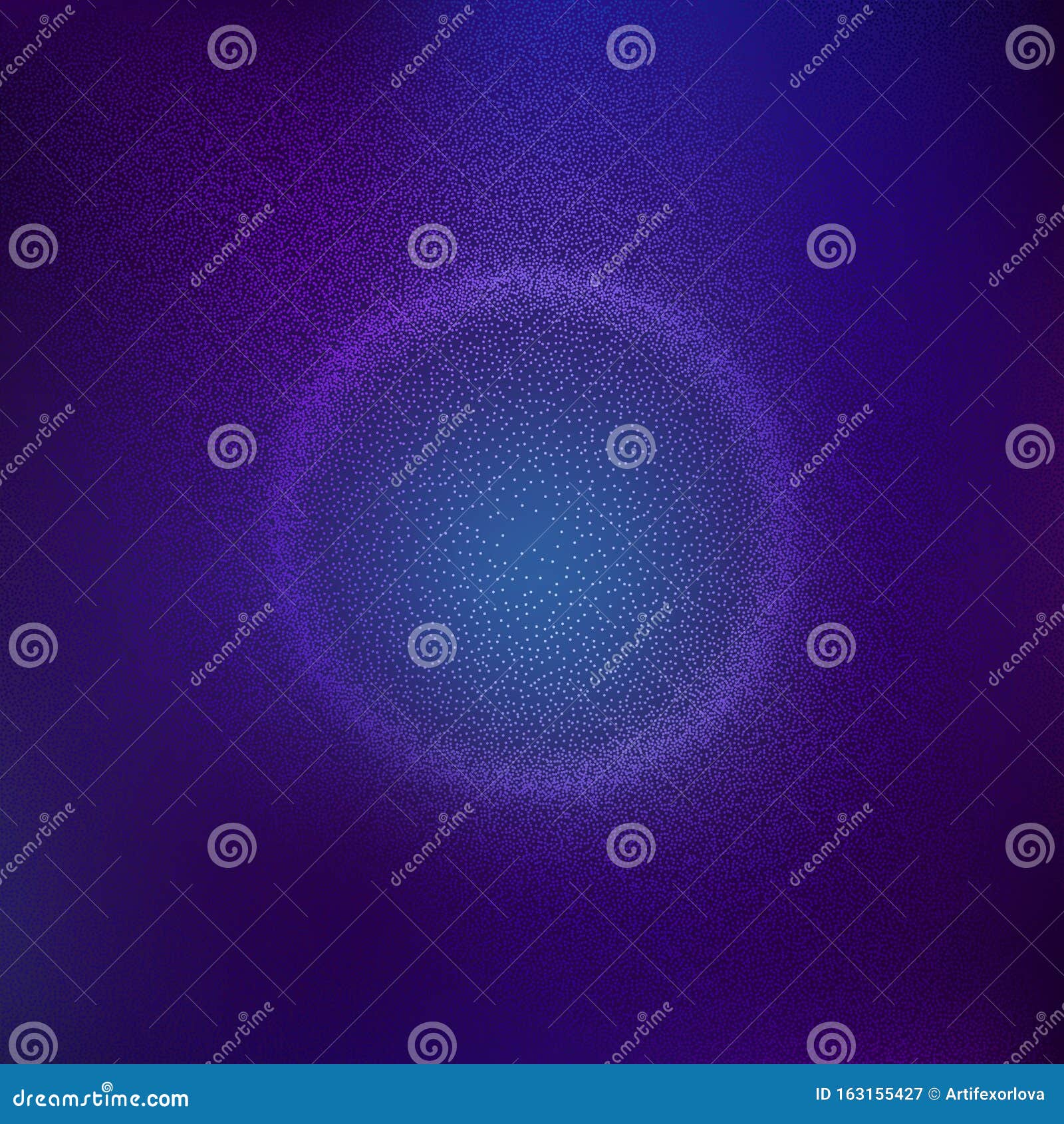 Particles Circle Liquid Dynamic Flow with Glowing Volume Sphere Frame ...