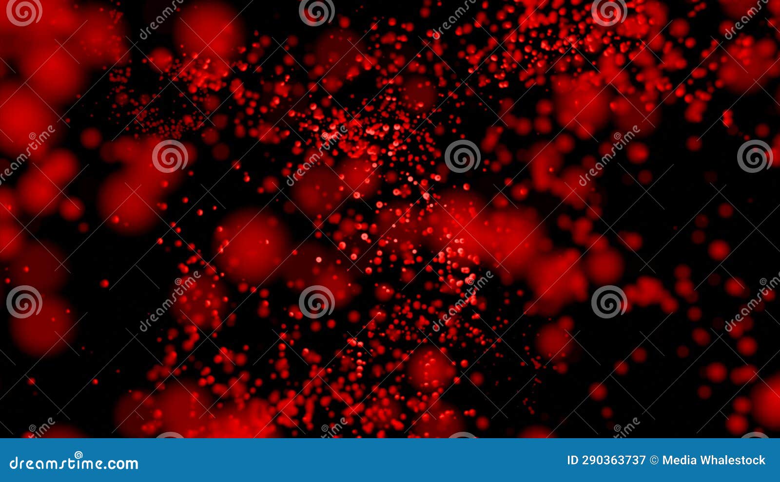 Particles are Collected in Stream. Design. Colored Particles Move in ...