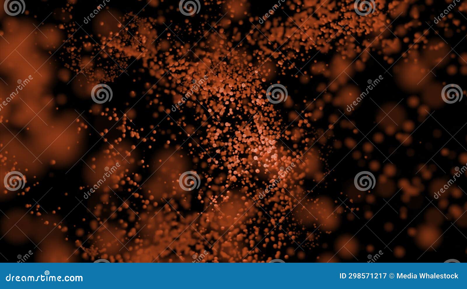 Particles are Collected in Stream. Design. Colored Particles Move in ...