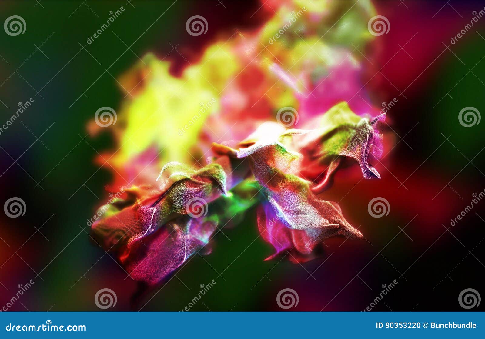 Particles of Colored Fume in Air, 3d Illustration Stock Illustration ...