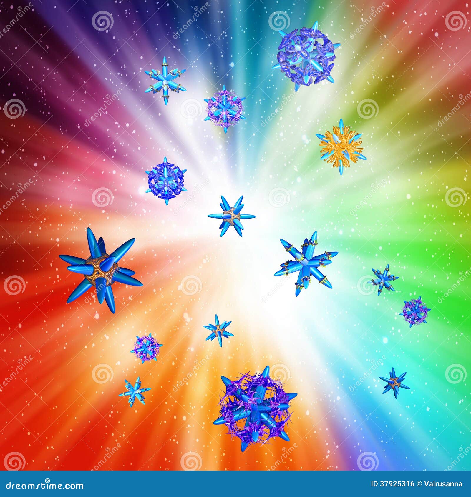 Particles on a Colorful Background Stock Illustration - Illustration of ...