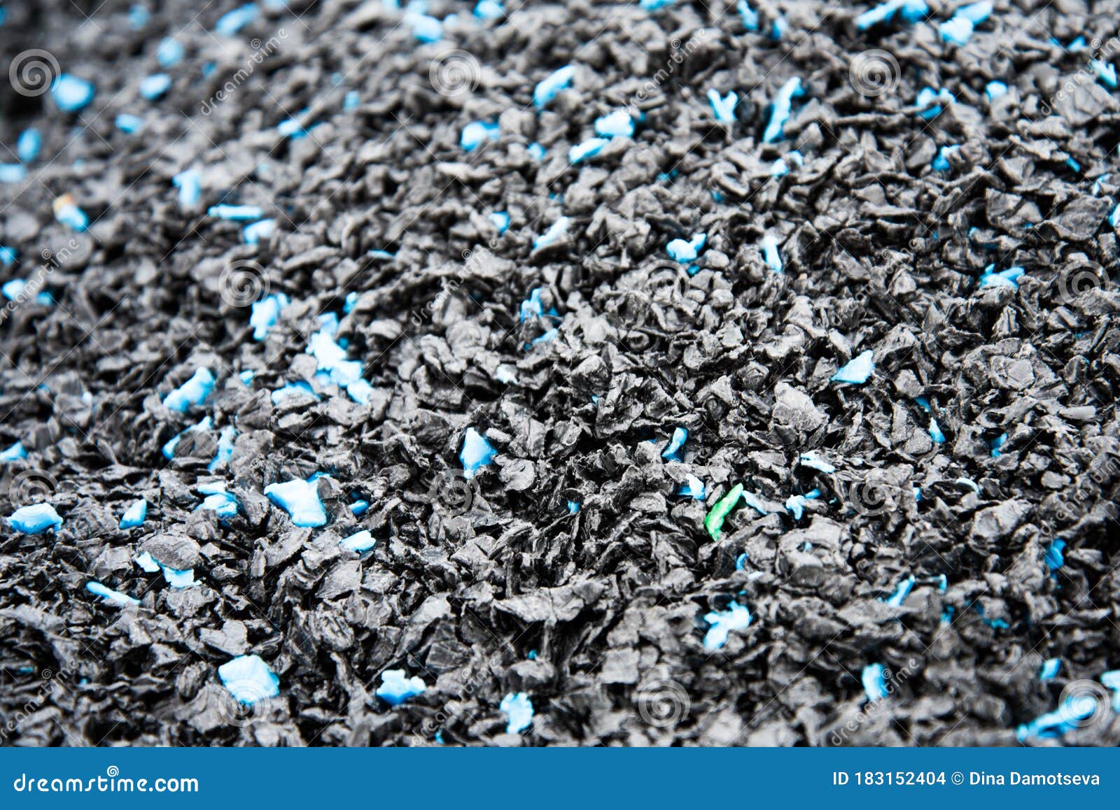 Particles Of Crushed Plastic Are Black In Color. Plastic Before Melting ...