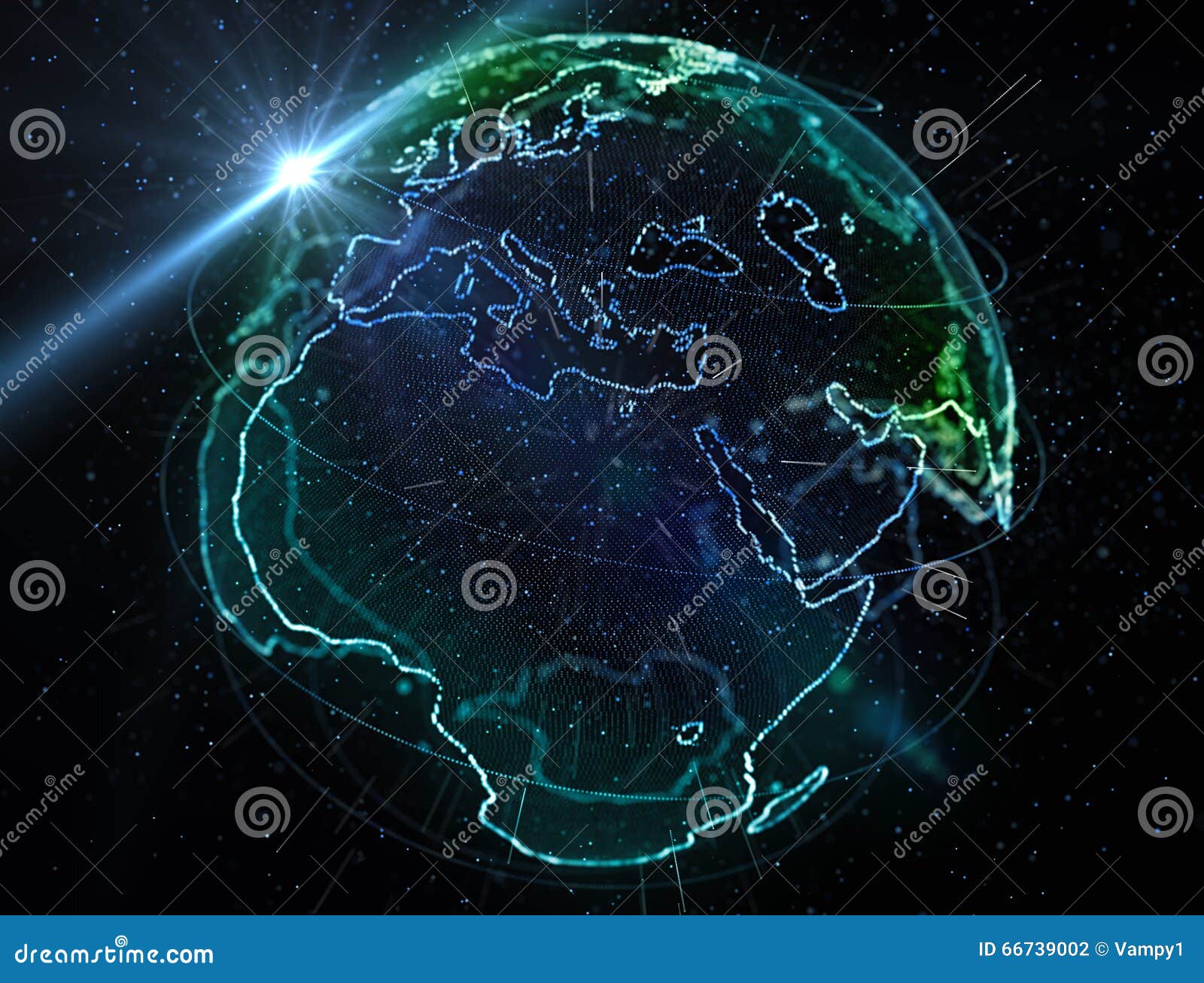 Particles earth map stock illustration. Illustration of point - 66739002