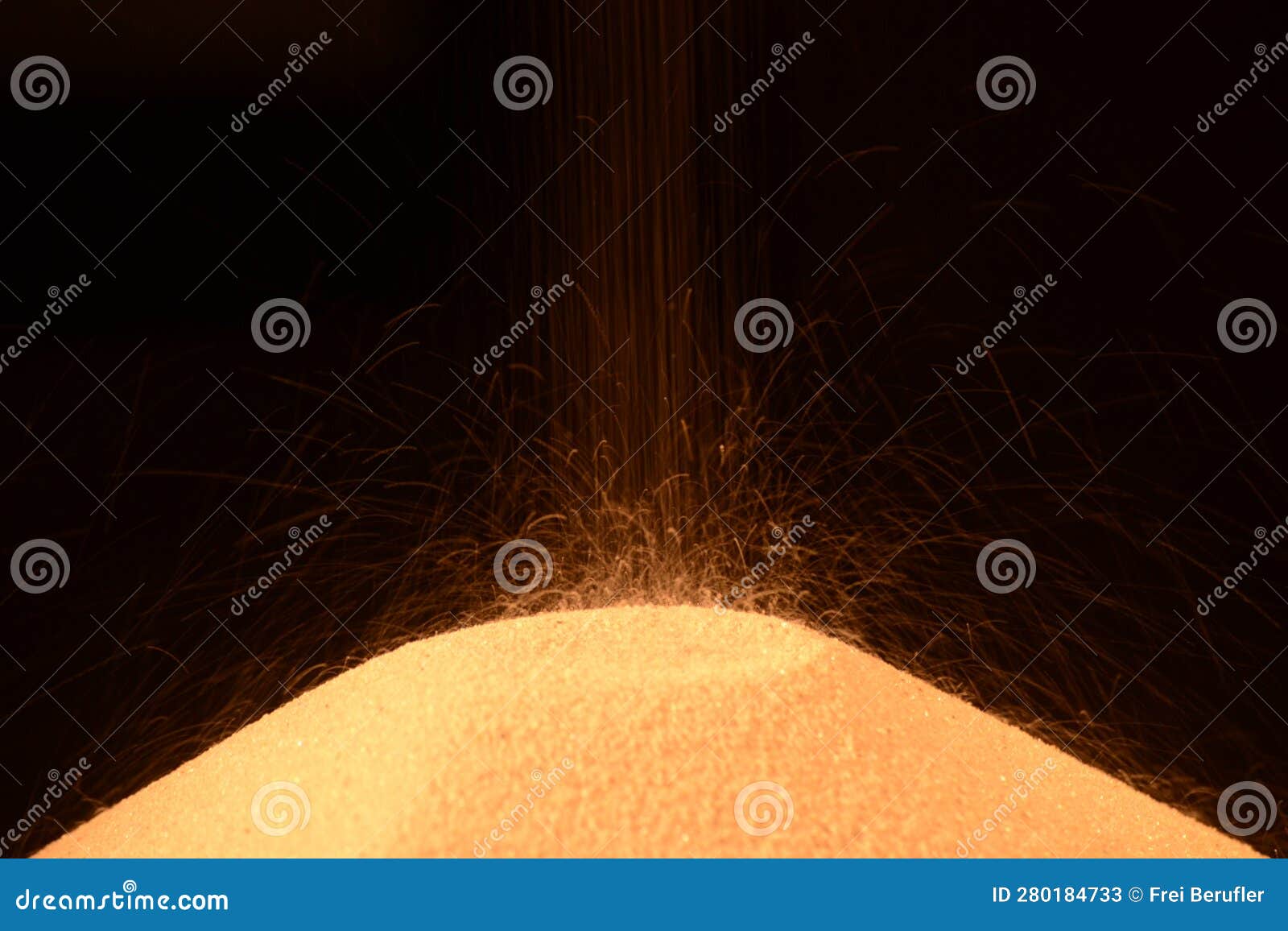 Particles Falling on the Hourglass Bounce Back Stock Image - Image of ...