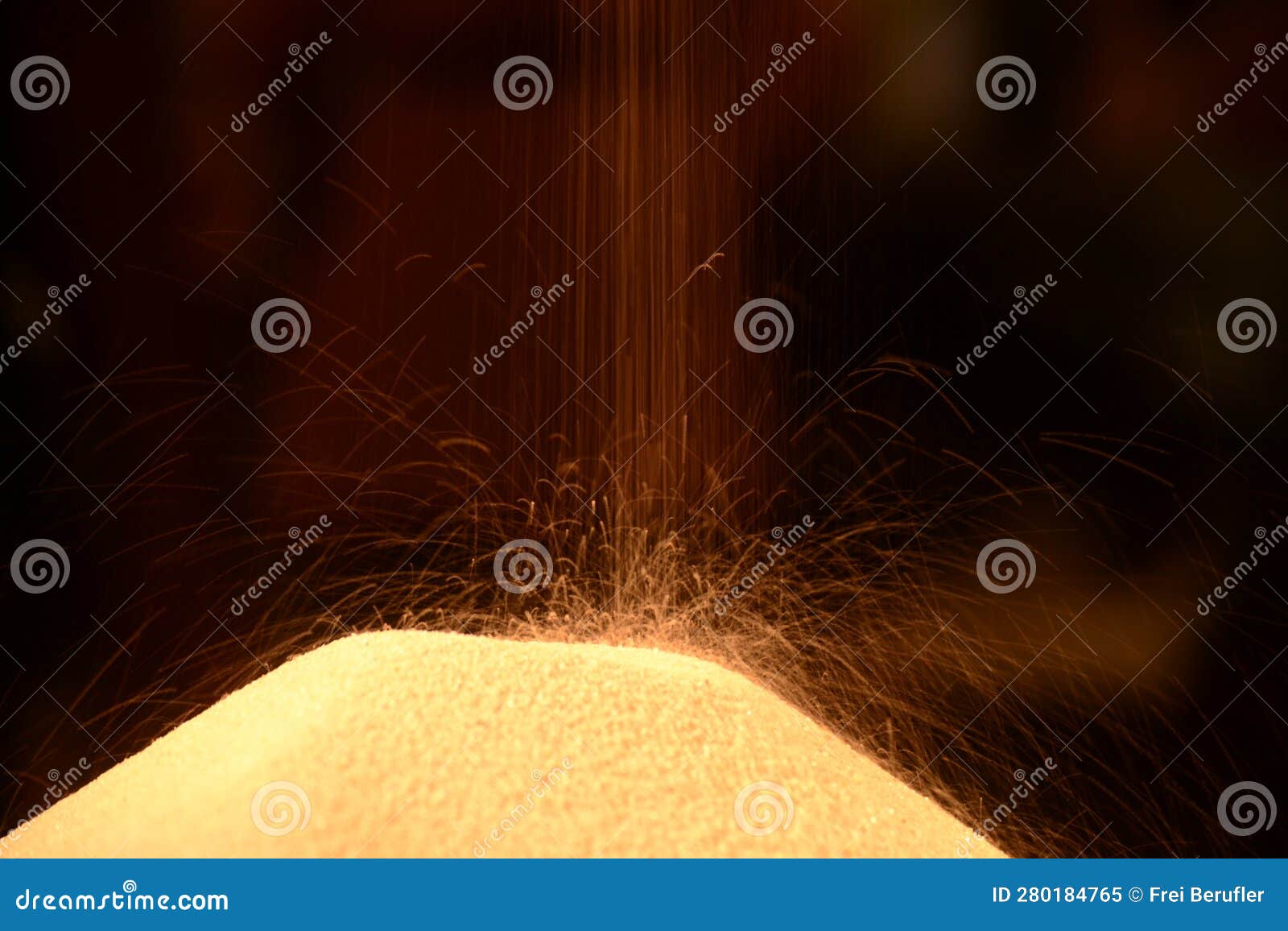 Particles Falling on the Hourglass Bounce Back Stock Image - Image of ...