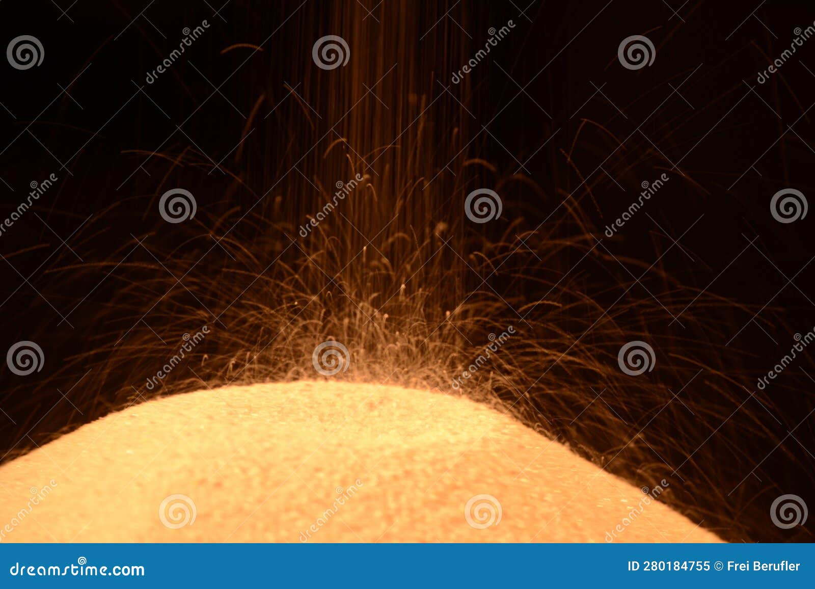 Particles Falling on the Hourglass Bounce Back Stock Image - Image of ...