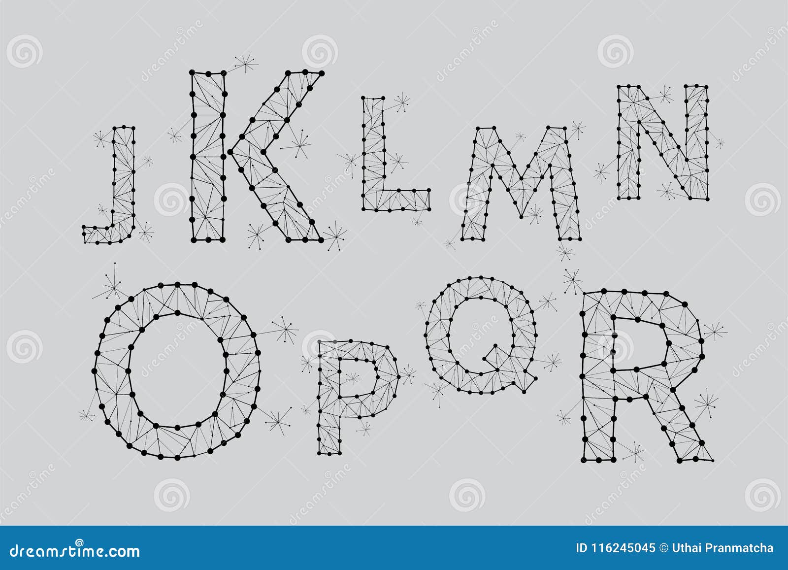 Particles Font - Typography Design Stock Vector - Illustration of ...