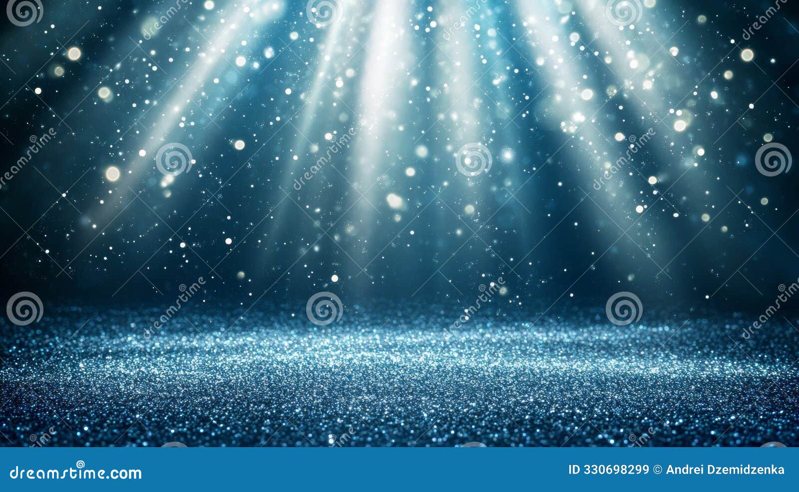 Particles Form Lines, Surfaces, Grids, and Surfaces on a Dark Blue ...