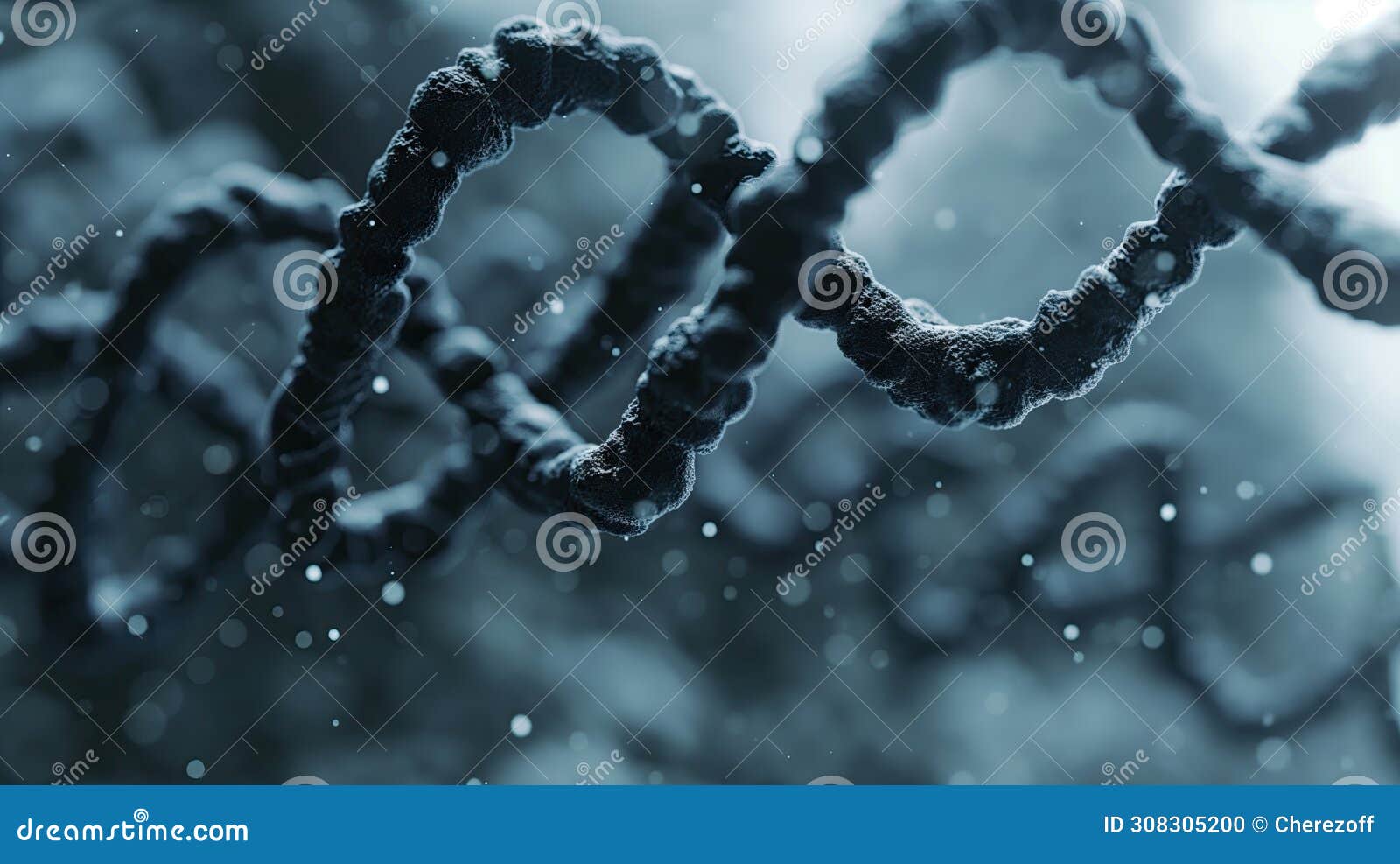 Particles Formed a DNA Strand Stock Photo - Image of research ...