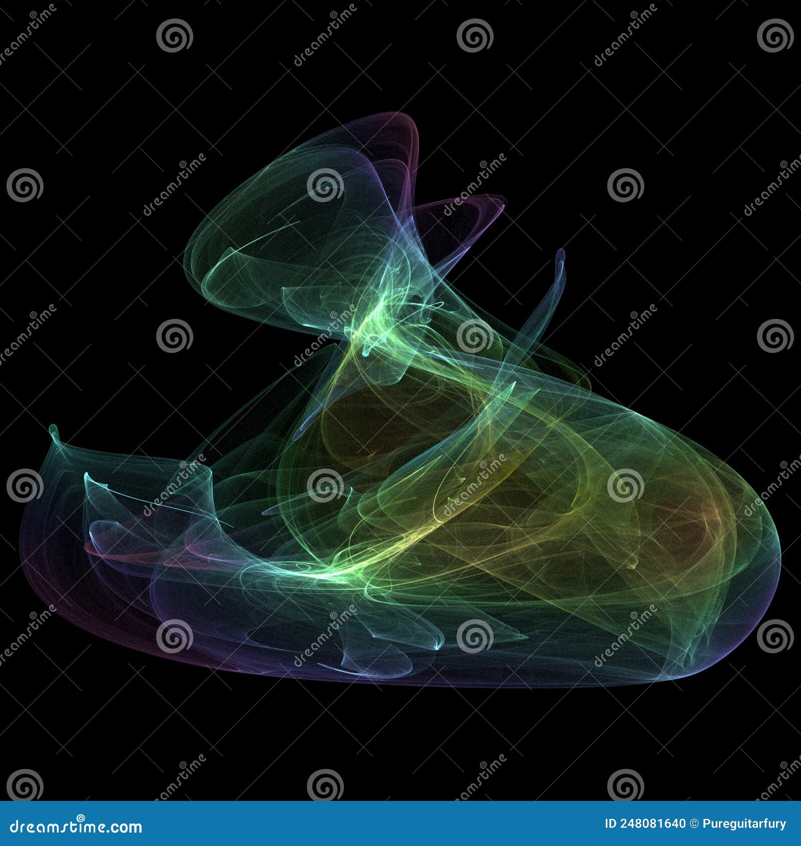 Particles of Light Flowing through Space Stock Illustration ...
