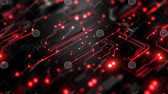 Particles and Metallic Plates Create an Abstract High Tech Digital ...