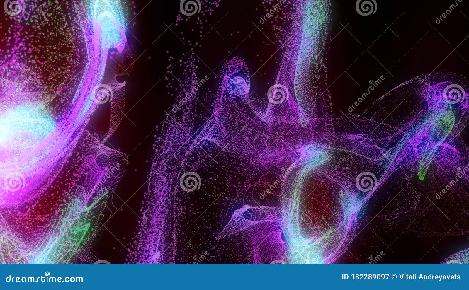 Particles Move Randomly. Glow of Particles. 4K Motion Graphics. Stock ...