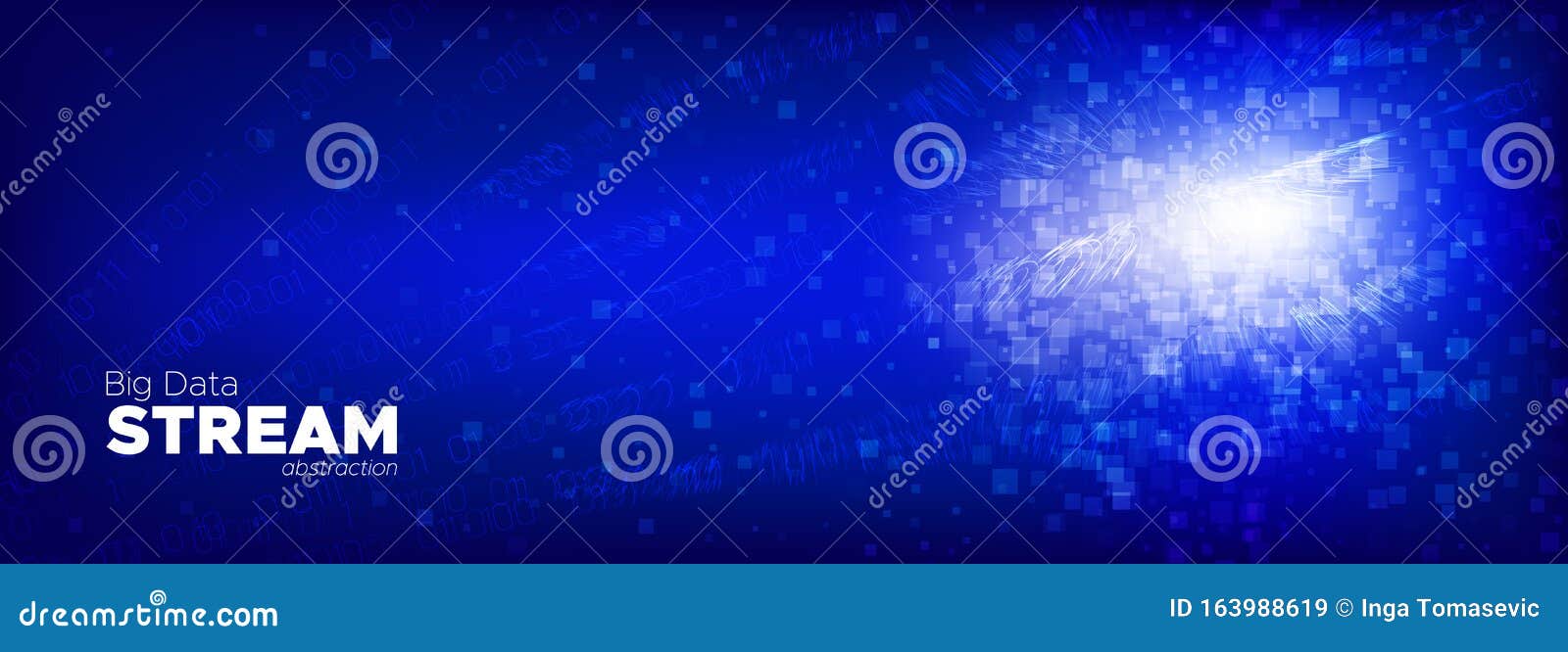 Particles Stream. Light Streaming Backgrounds. Vector Illustration ...