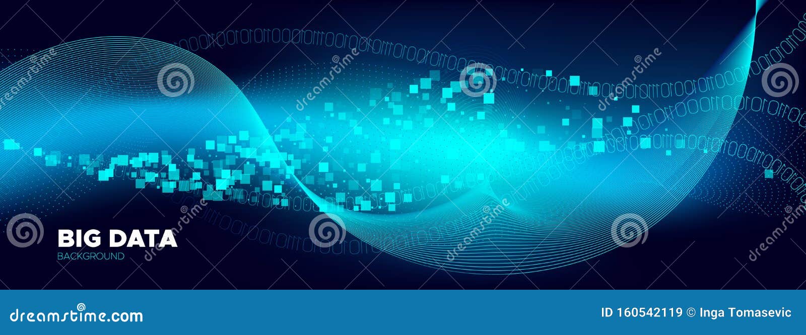 Particles Stream. Light Streaming Backgrounds. Vector Illustration ...