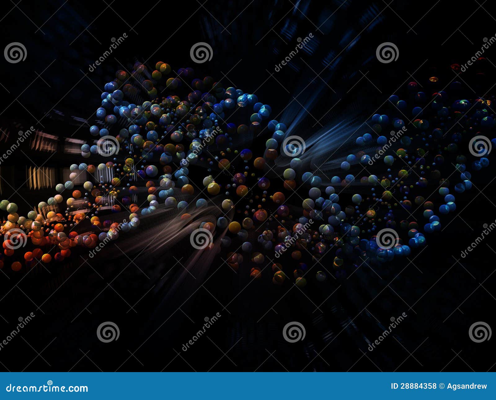 Particles of Technology stock illustration. Illustration of chemistry ...