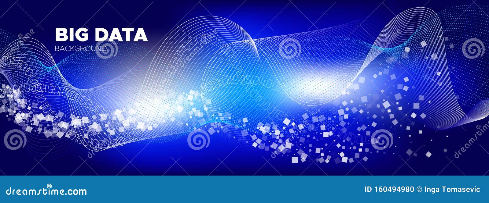Particles Vector. Blue Streaming Backgrounds Stock Vector ...