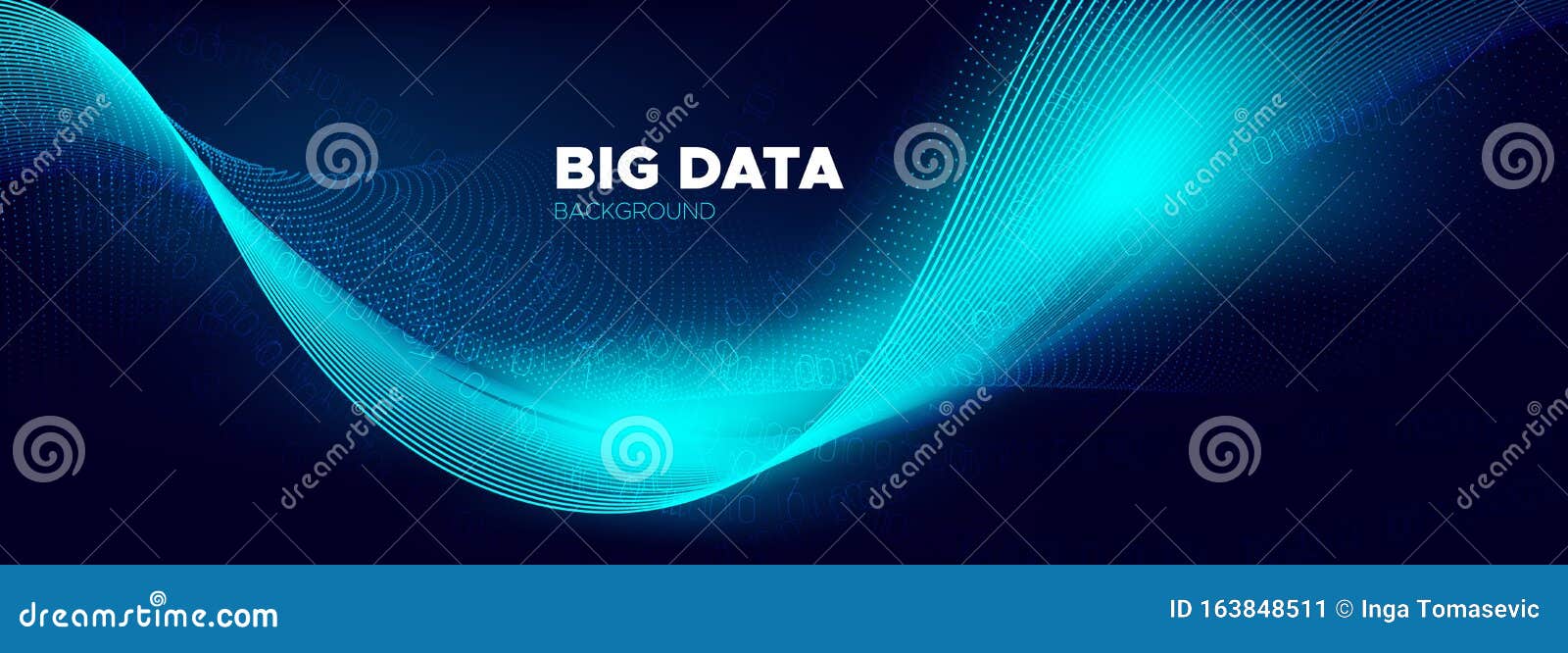 Particles Vector. Neon Information Technology Stock Vector ...