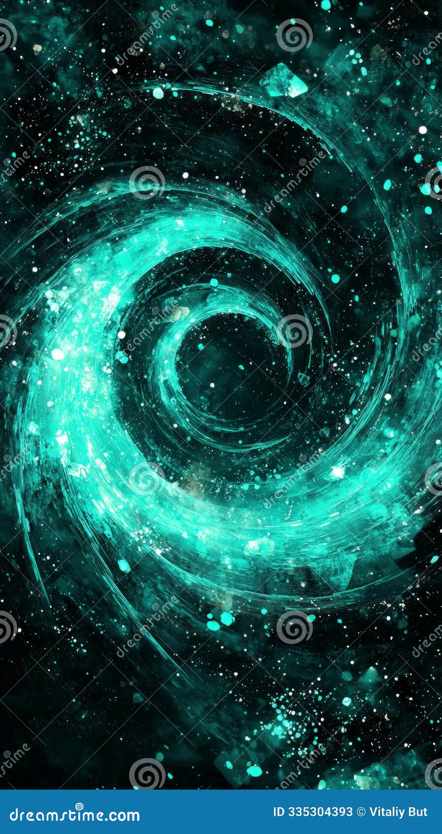 Particles in a Vibrant Turquoise Hue Gather To Form a Mesmerizing ...