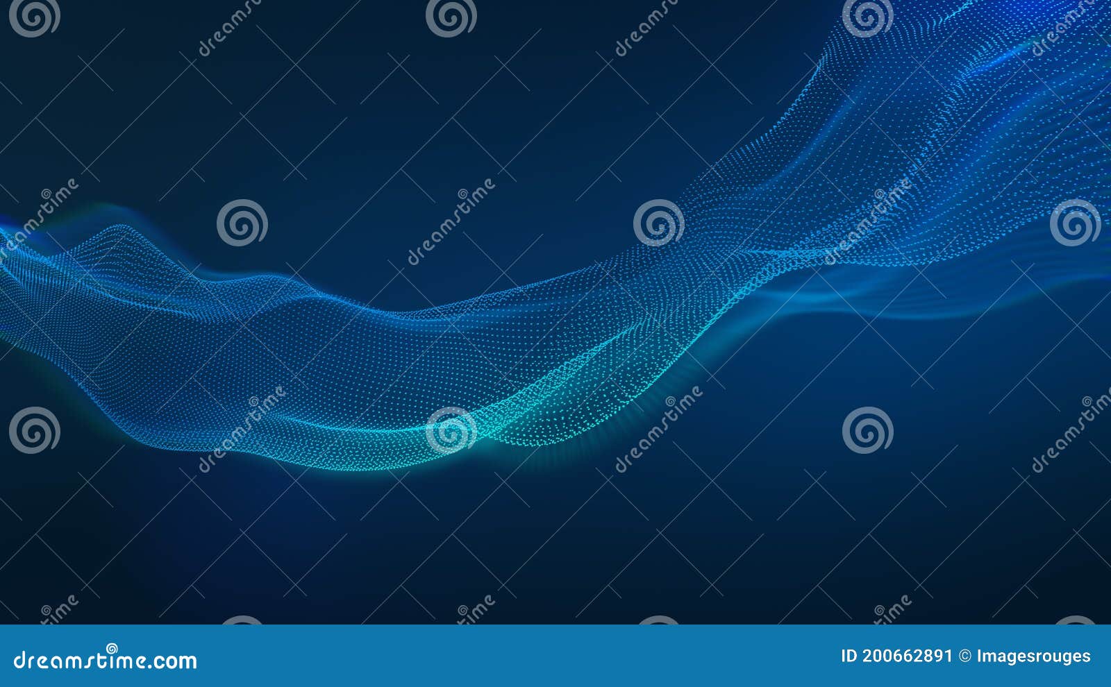 Particles Wave Background with Blue Led Light. Corporate Tech Concept ...