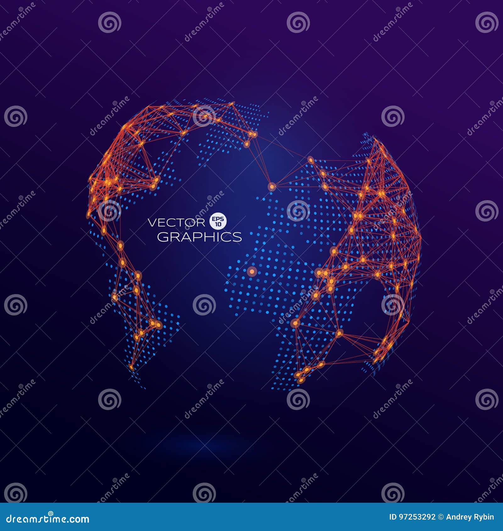Particles world stock vector. Illustration of plexus - 97253292