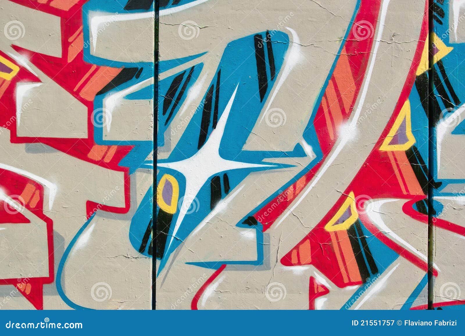 Particolare Di Un Graffito Urbano Illustrazione di Stock ...