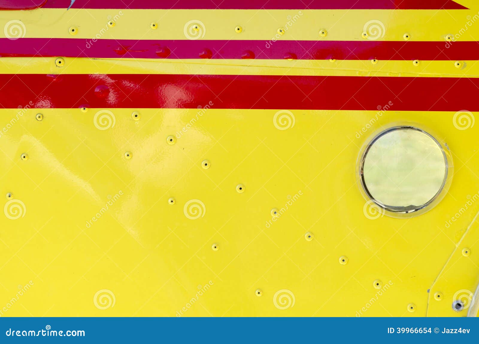 Particular of a Red and Yellow Wing of an Ultralight Plane Stock Photo ...