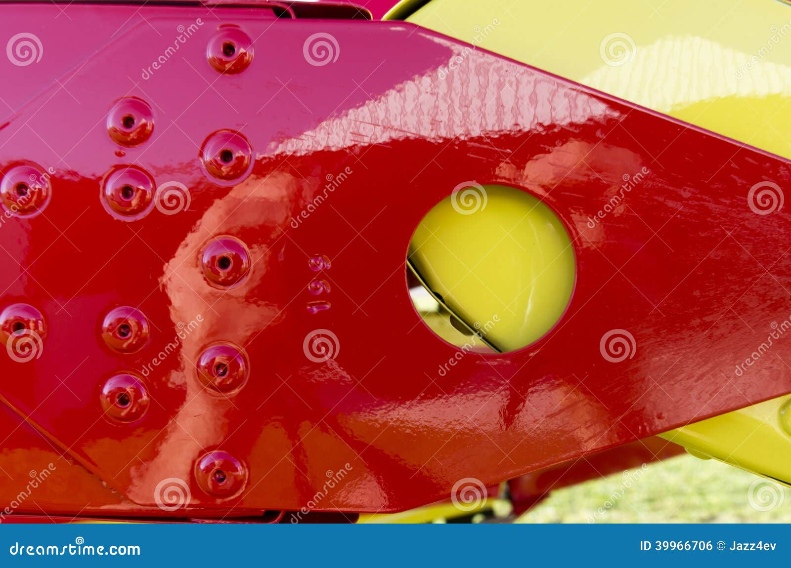 Particular of a Red and Yellow Wing of an Ultralight Plane Stock Photo ...
