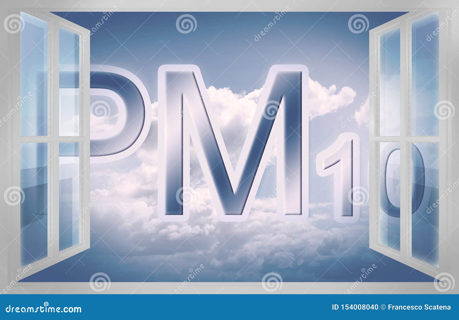 Particulate Matter PM Indoor Pollutant Air Testing With Graph - Concept ...