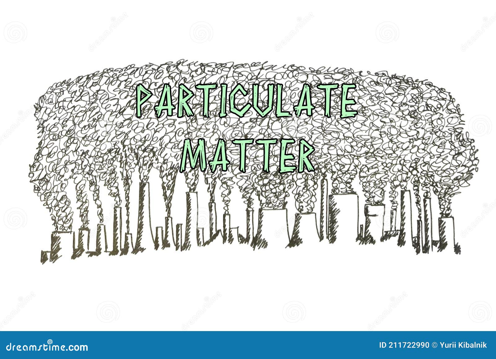 Particulate Matter PM Indoor Pollutant Air Testing With Graph - Concept ...