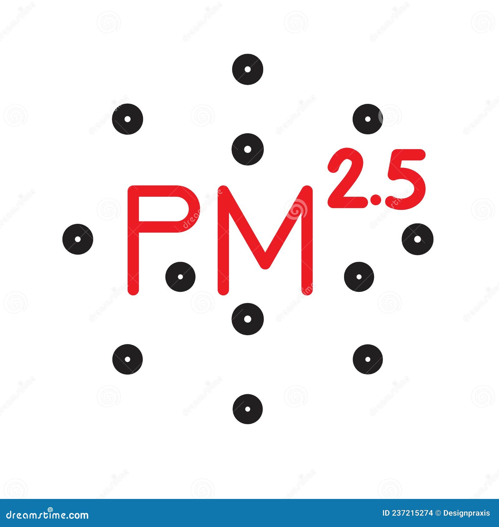 Particulate Matter PM 2.5 Pollution - Icon Stock Vector - Illustration ...