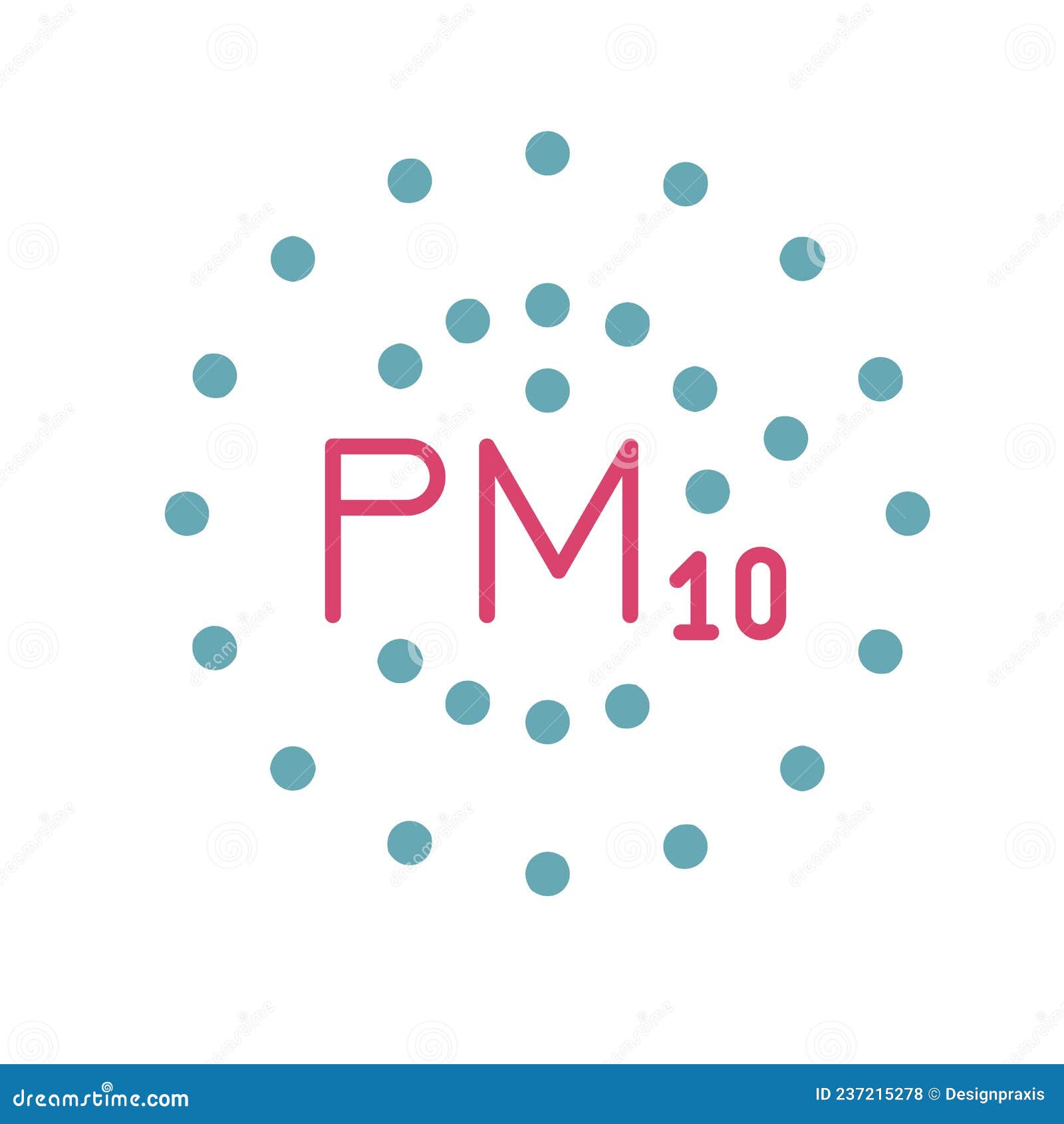 Particulate Matter PM 10 Pollution - Icon Stock Vector - Illustration ...