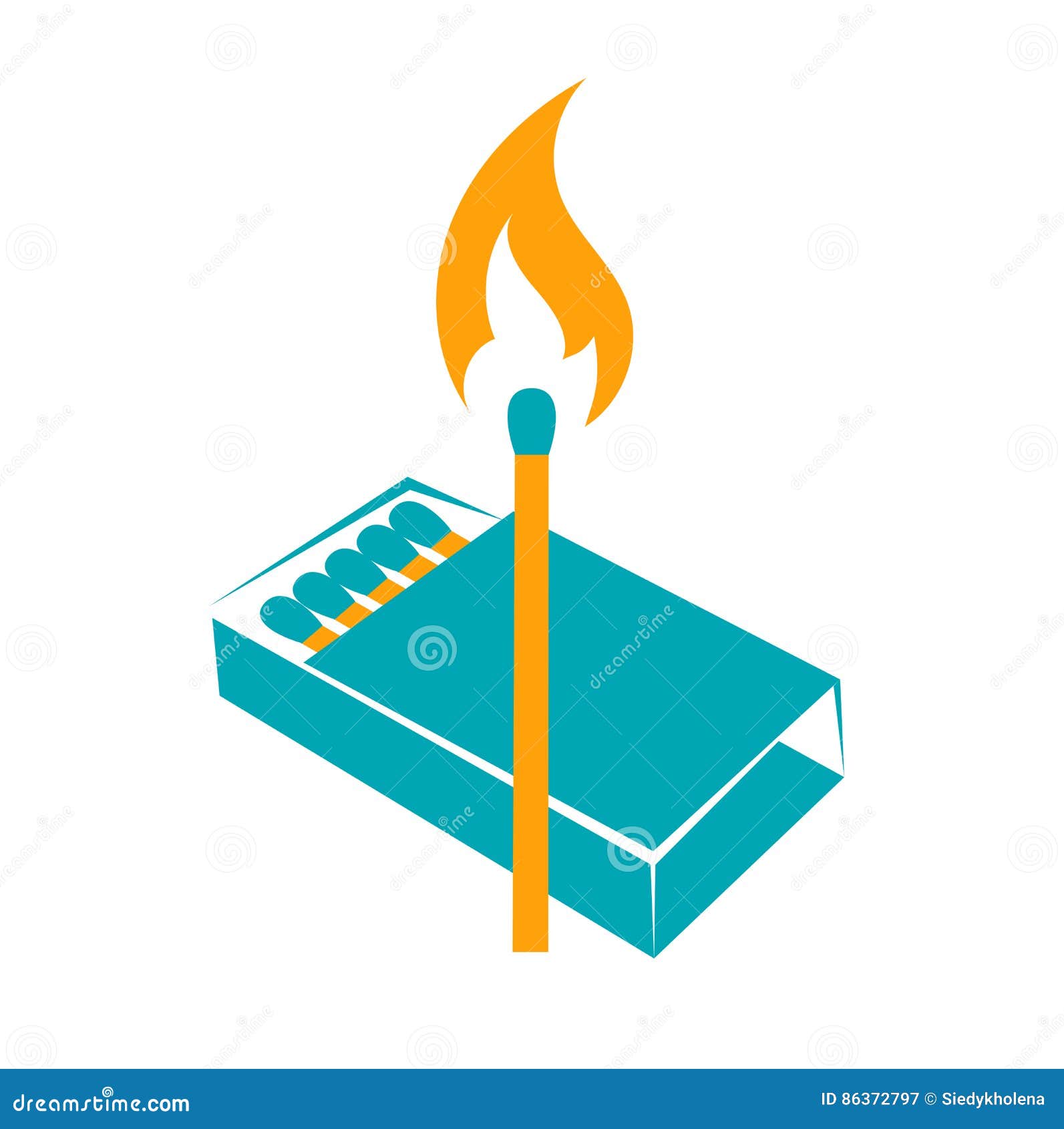 Partido encendido icono stock de ilustración. Ilustración de iluminado ...