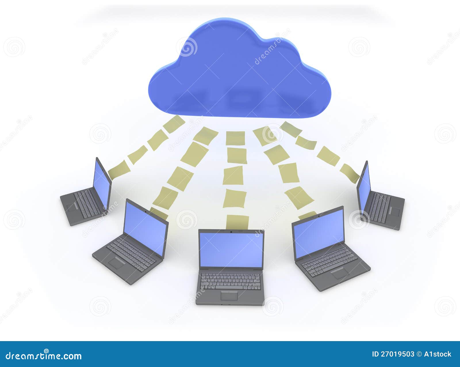 Partilha de dados da nuvem ilustração stock. Ilustração de isolado ...