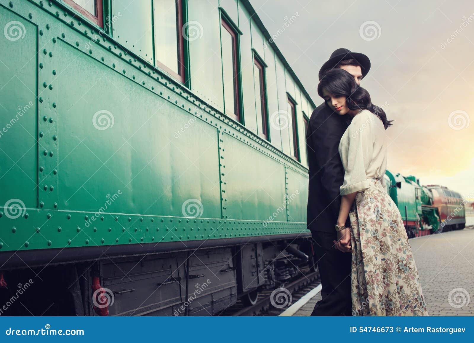 Parting of lovely couple stock image. Image of elegance - 54746673
