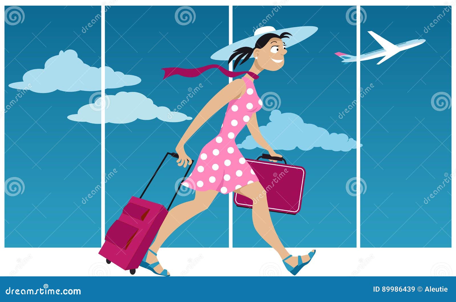 Partir en vacances illustration de vecteur. Illustration du aéroport ...