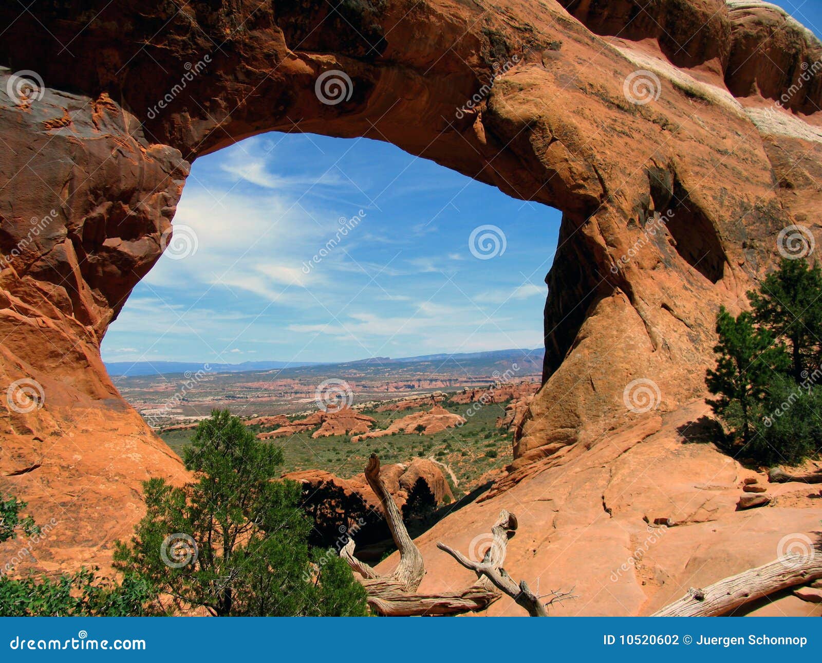 Partition Arch, Arches National Park Stock Photo - Image of hiking ...