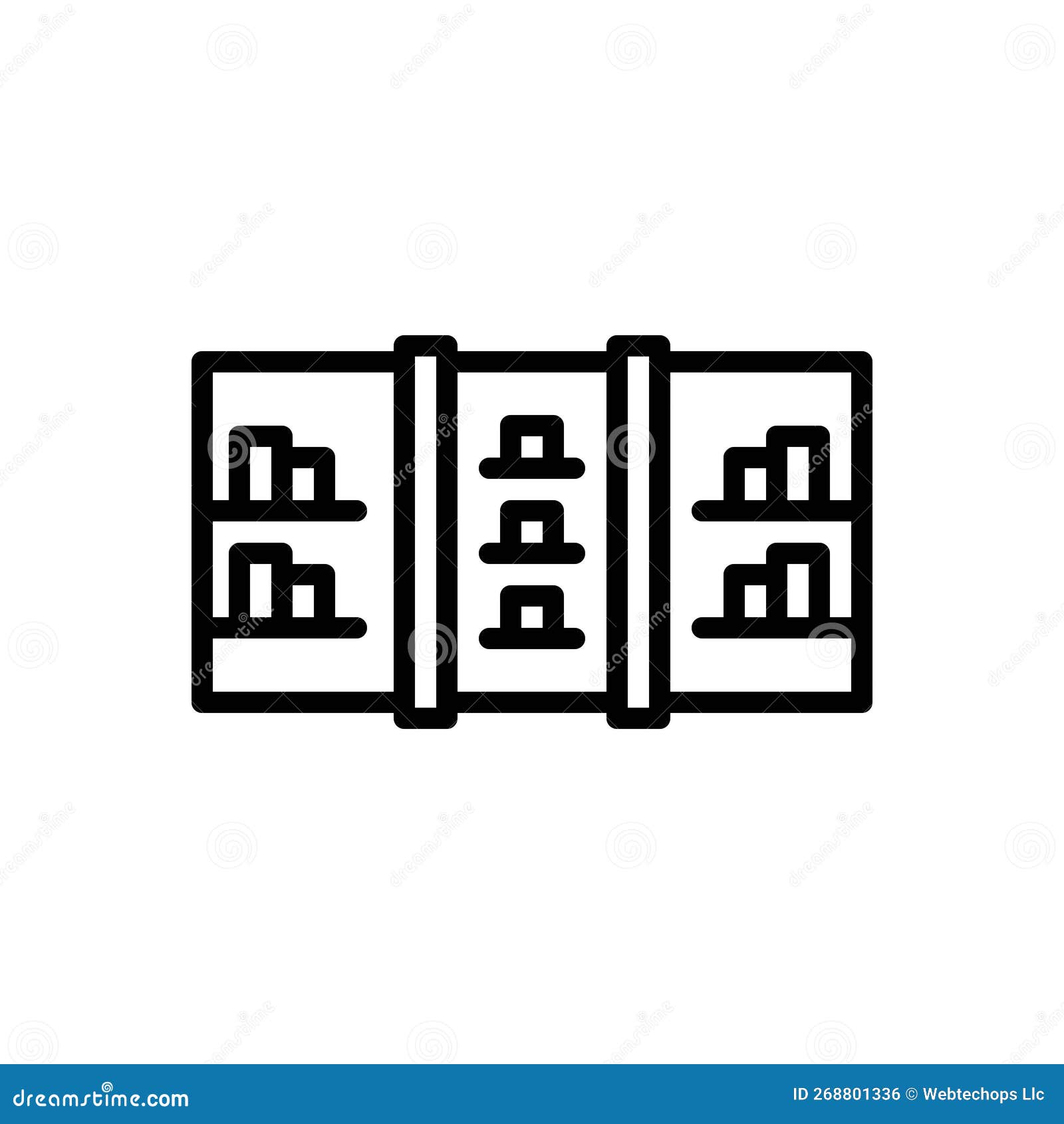 Black Line Icon for Partition, Divided and Cabin Stock Vector ...