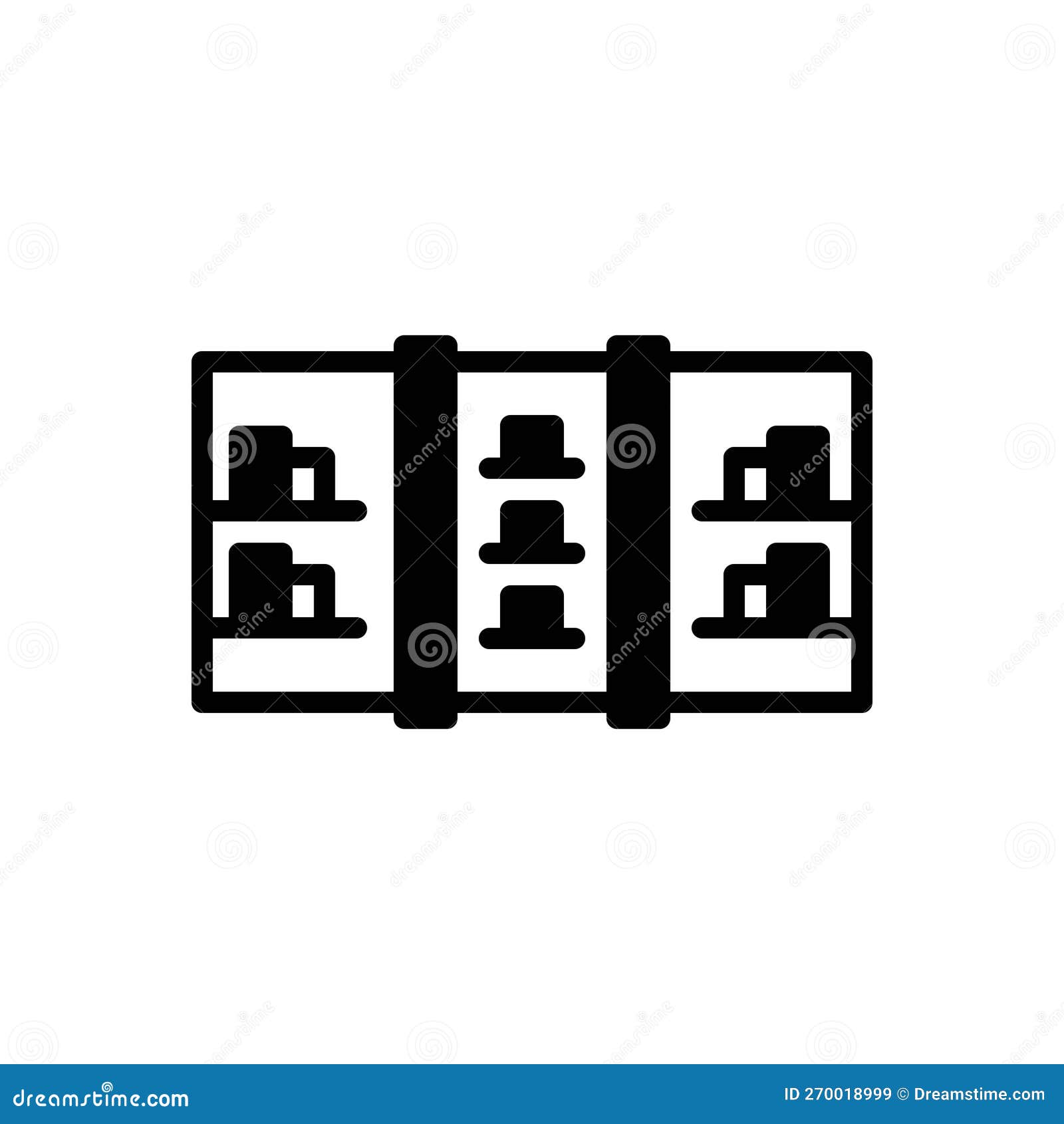 Black Solid Icon for Partition, Divided and Workplace Stock Vector ...