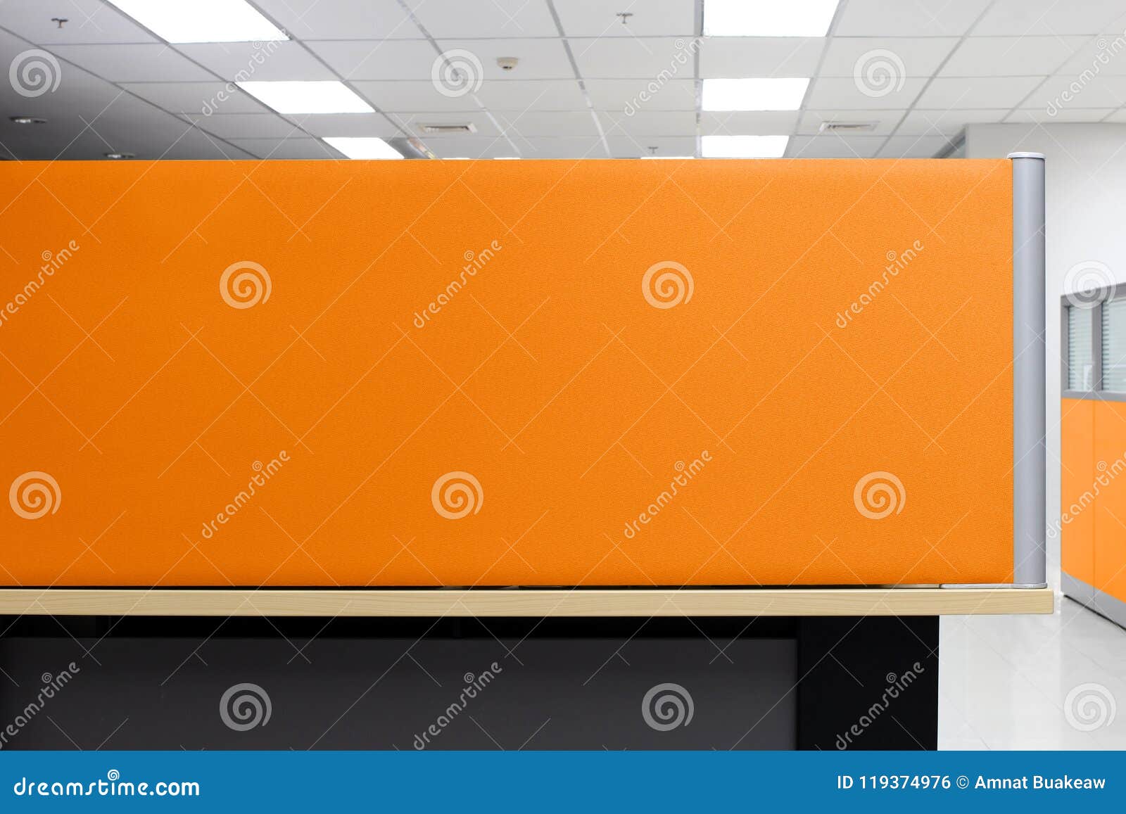 Partition, Orange Partition Empty Wall Office Cubicle, Partition ...