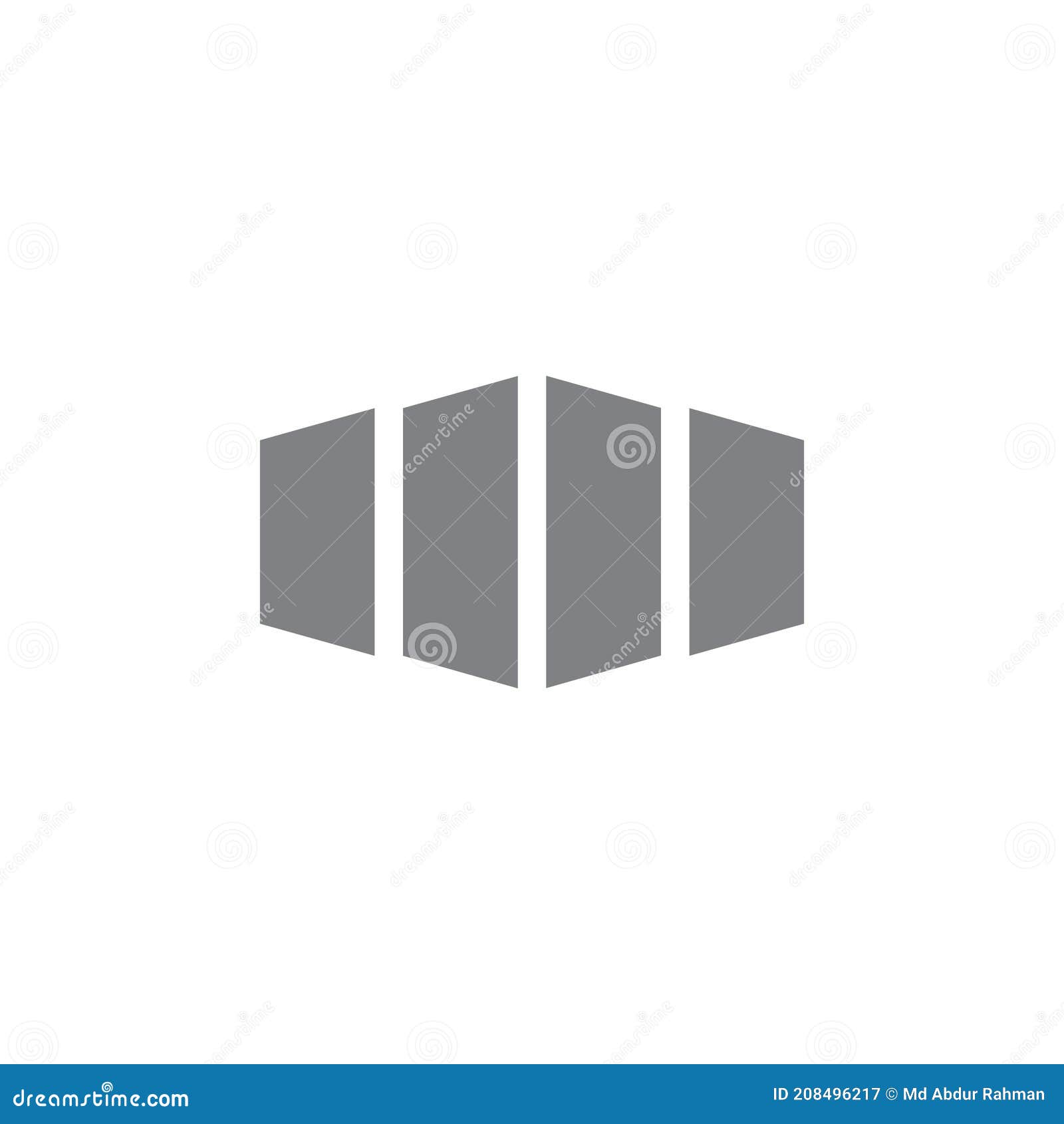 Partition Unique Abstract Geometric Logo Design Stock Vector ...