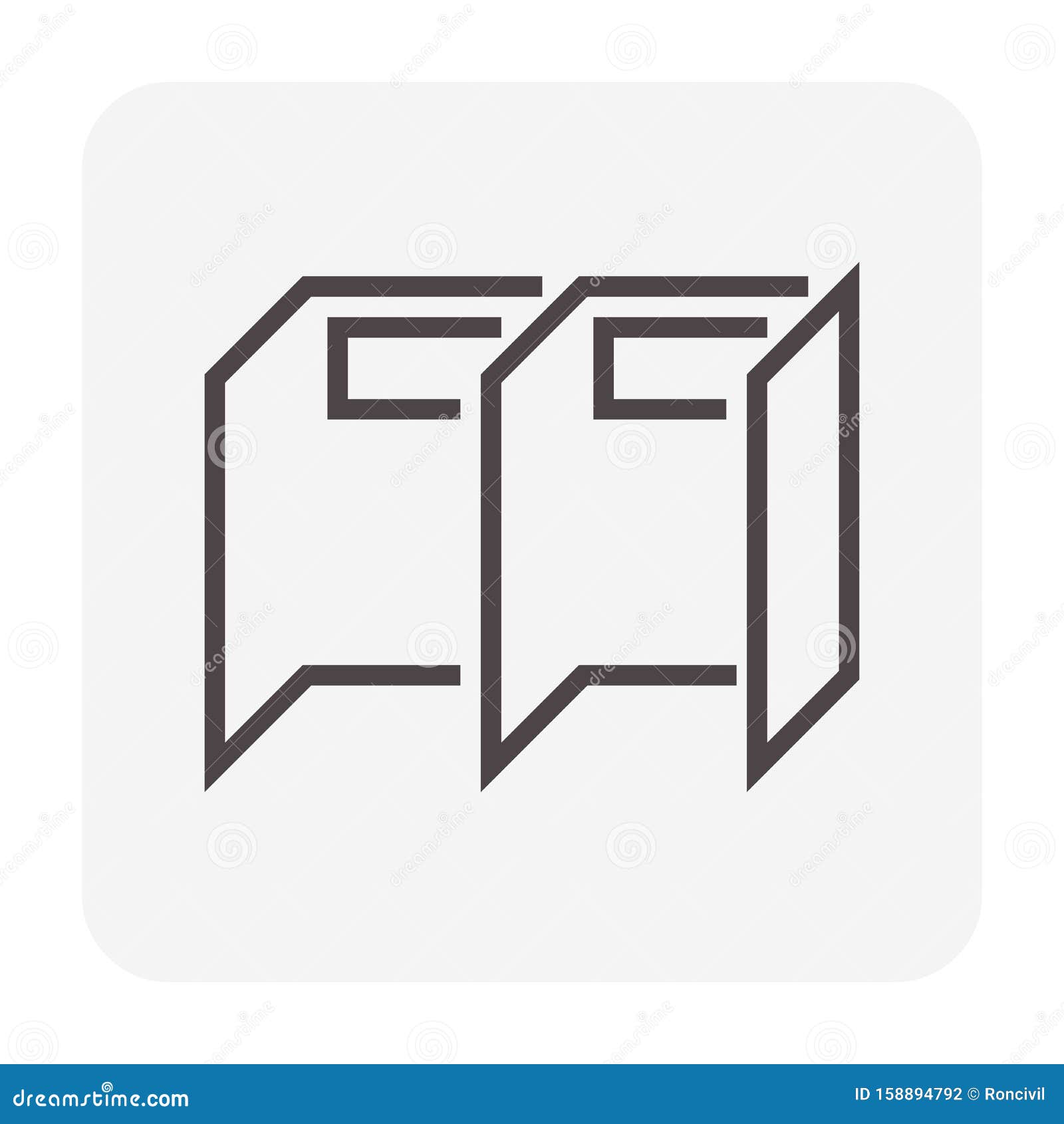 Partition wall icon stock vector. Illustration of desk - 158894792