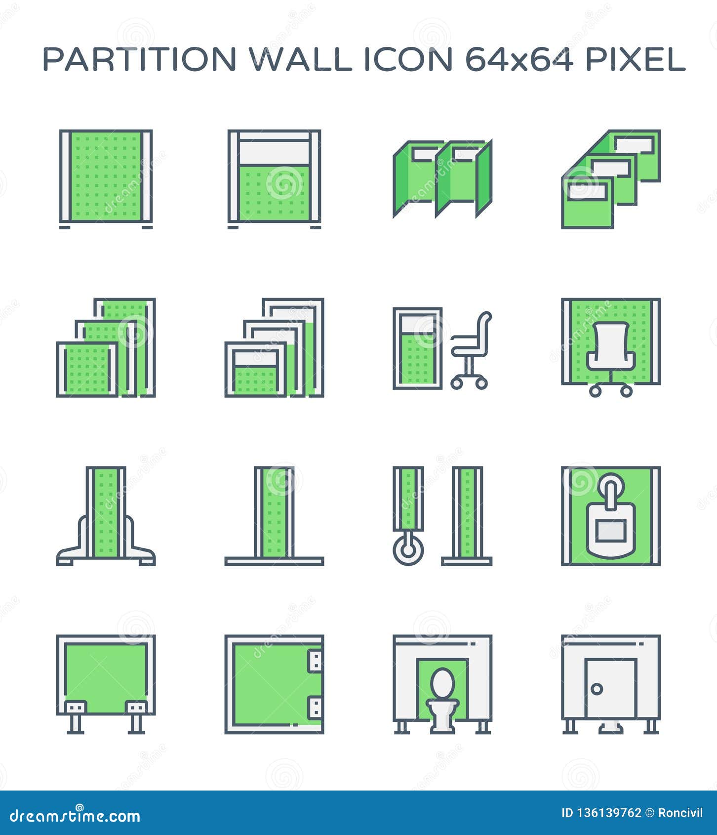 Partition wall icon stock vector. Illustration of folding - 136139762