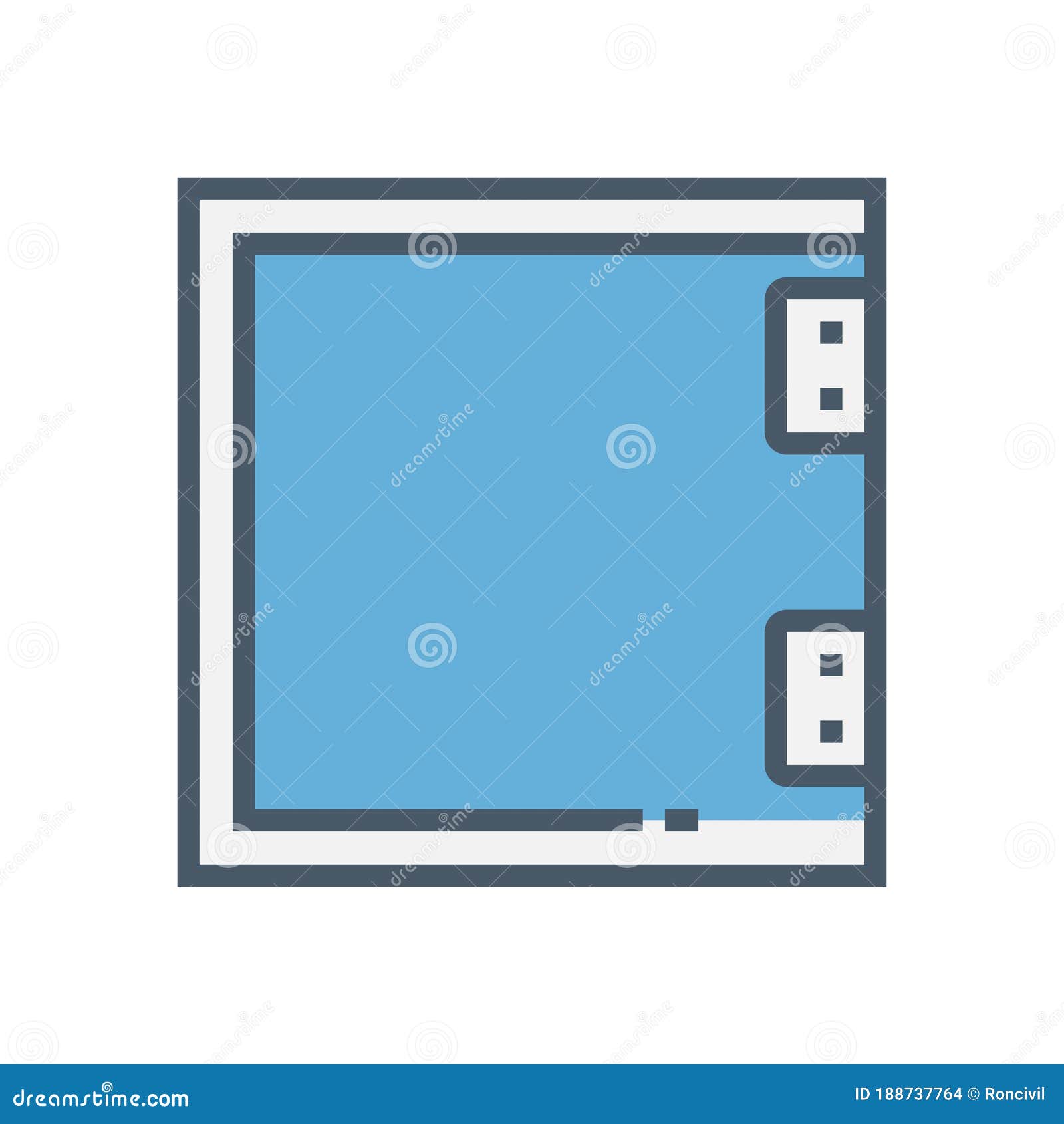 Partition wall icon stock vector. Illustration of icon - 188737764