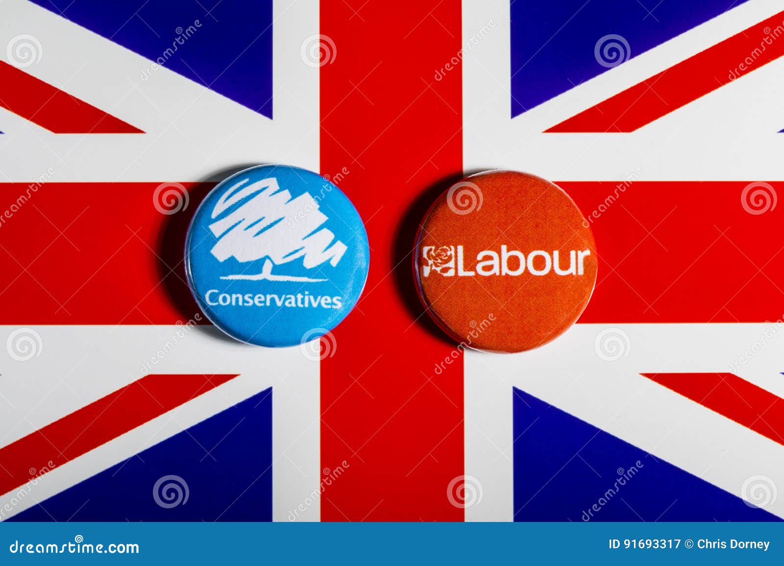 Partito Conservatore E Partito Laburista Fotografia Editoriale ...