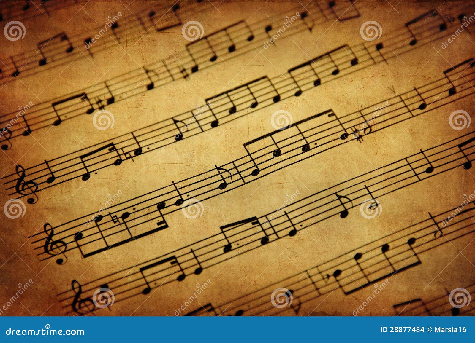 Partitura del vintage foto de archivo. Imagen de acordes - 28877484