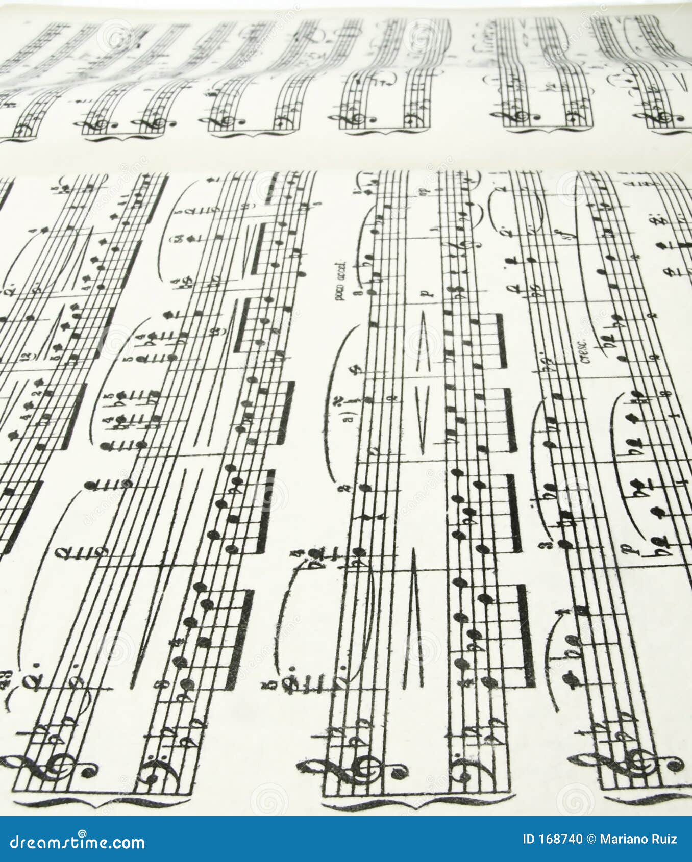Partiture Book 04 stock photo. Image of treble, chord, piano - 168740