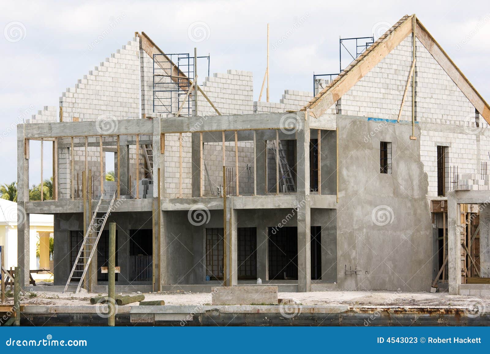 Partly built house stock image. Image of shell, construction - 4543023