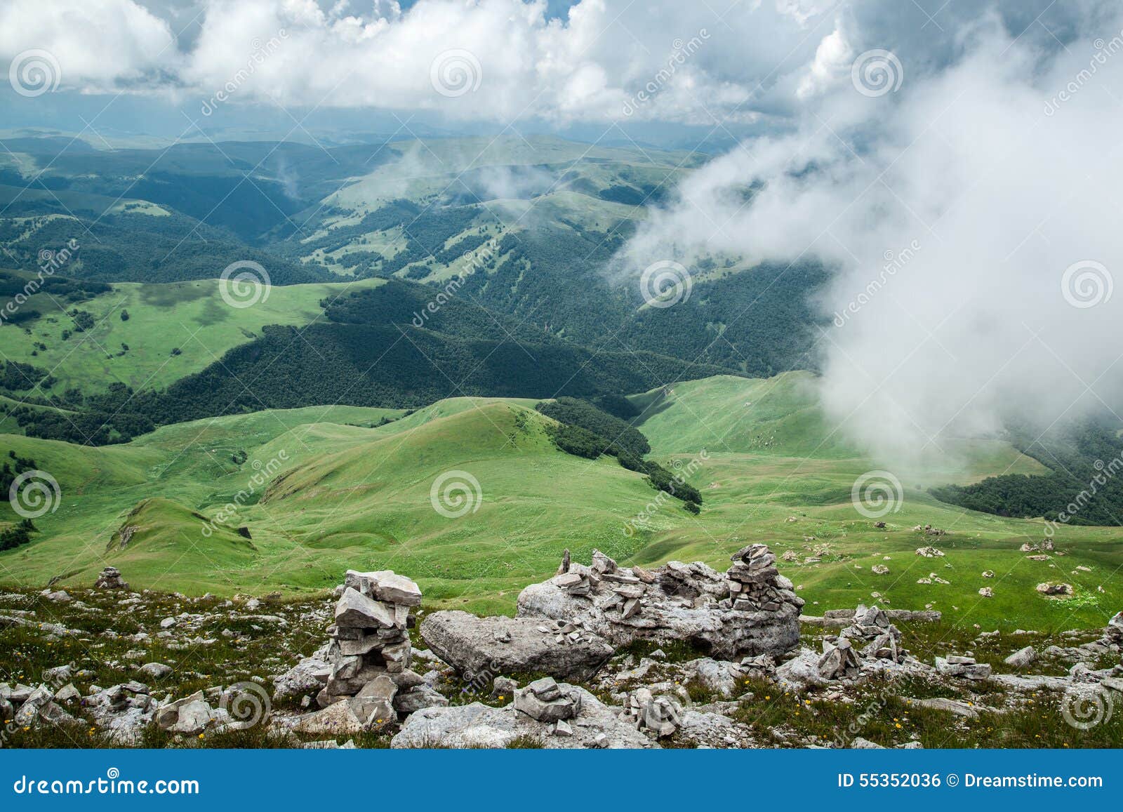 Partly Cloudly stock photo. Image of mountains, earth - 55352036