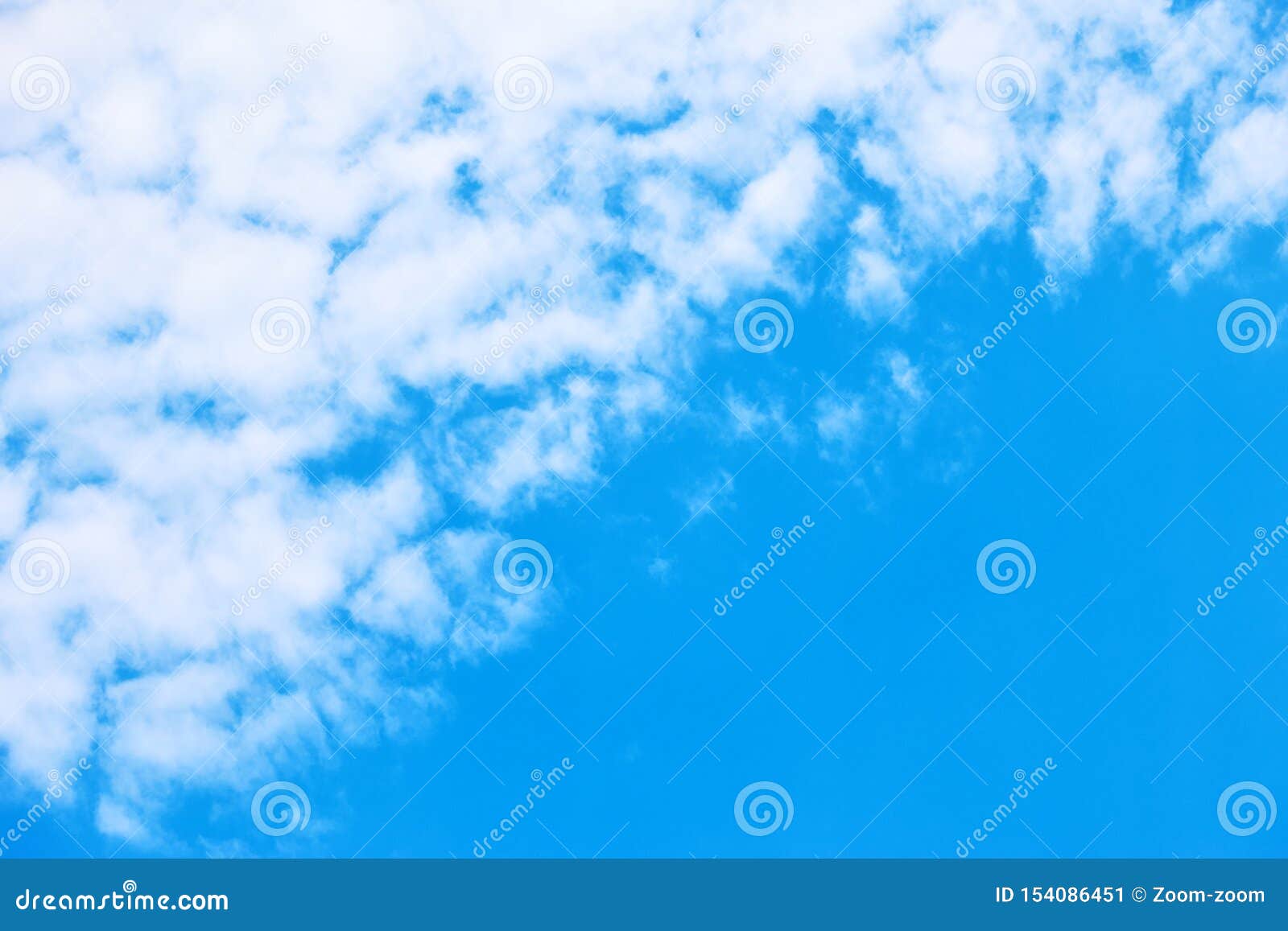 Partly Cloudy - Blue Sky with White Clouds Stock Image - Image of space ...