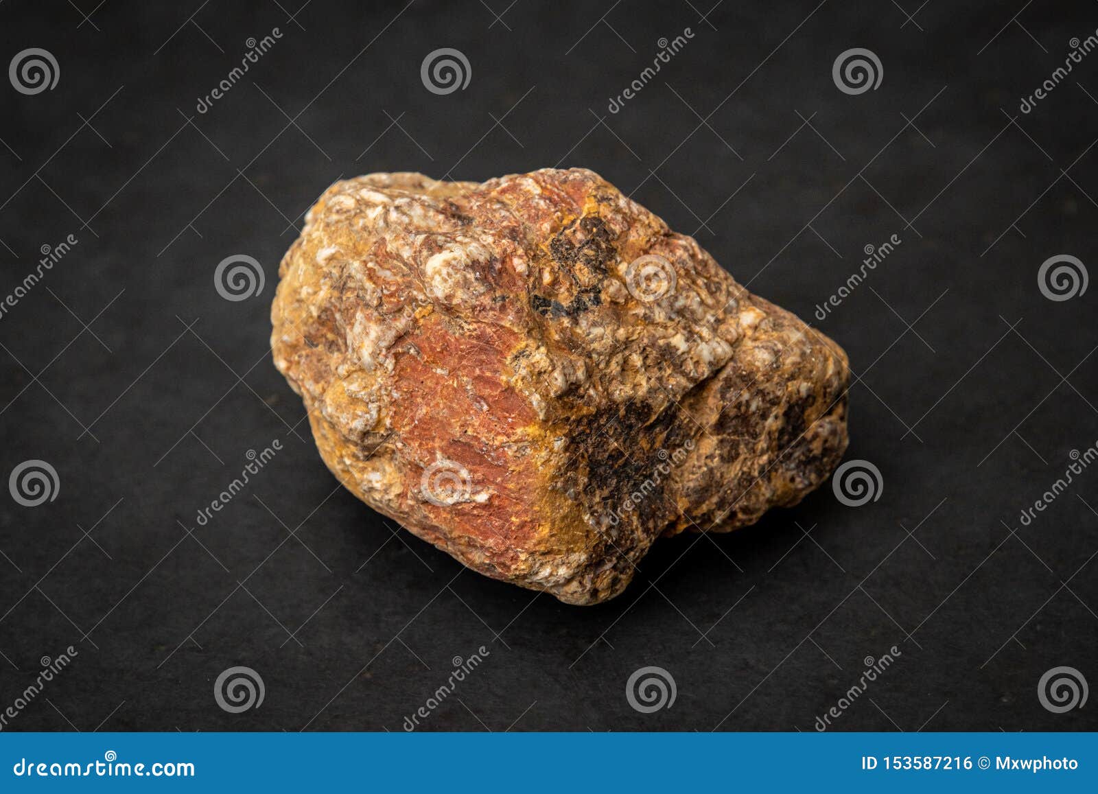 Partly Metamorphic Rock Containing Red, Yellow and White Components ...